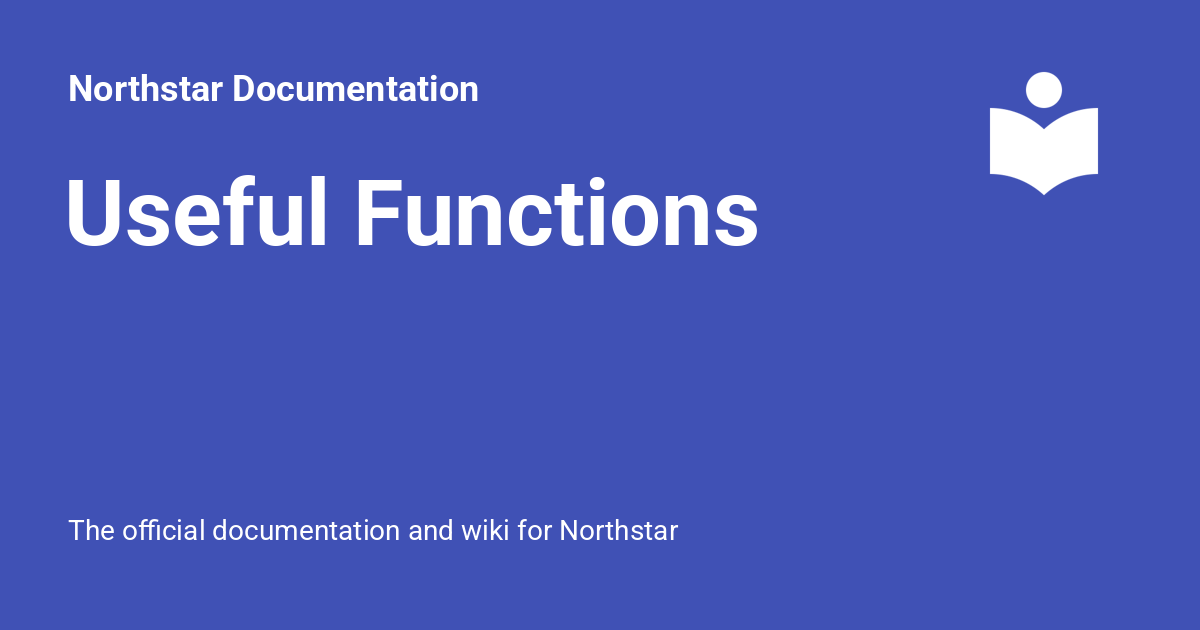 Useful Functions - Northstar Documentation